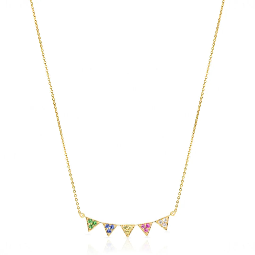 Multi-Color Triangle Pendant
