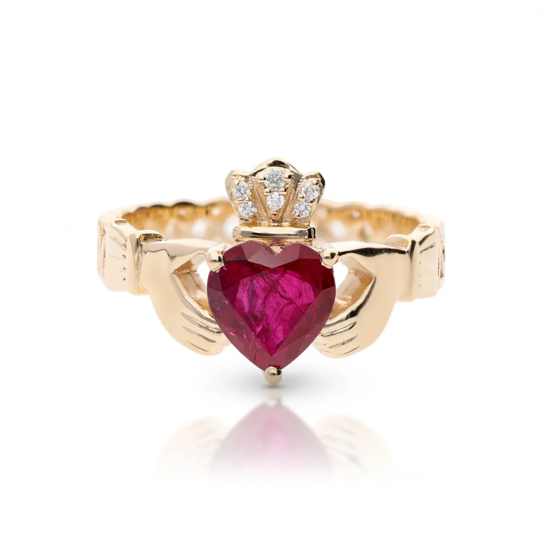 Ruby Claddagh Ring